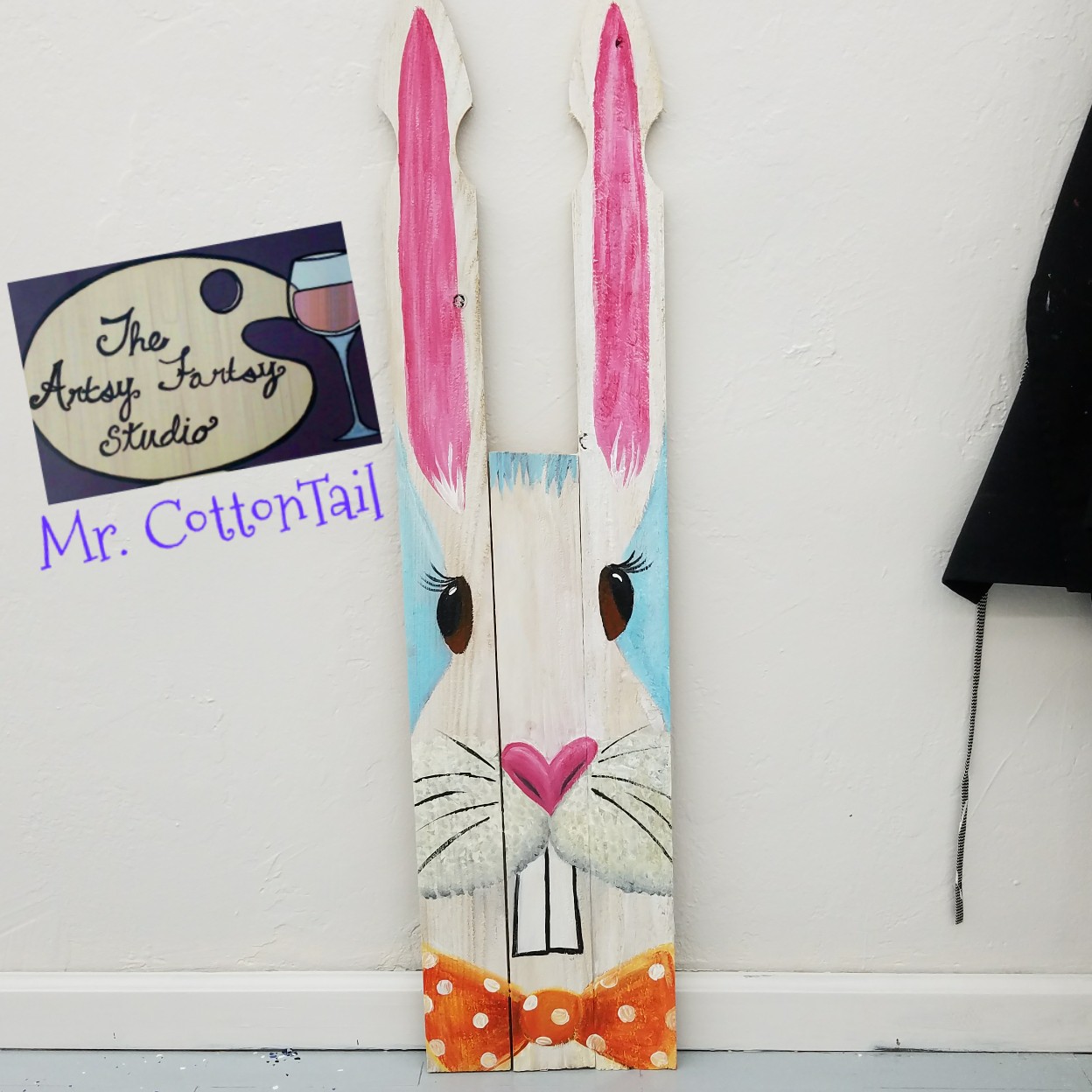 Mr. CottonTail – Wood Bunny – Yuma’s #1 Paint & Sip Studio