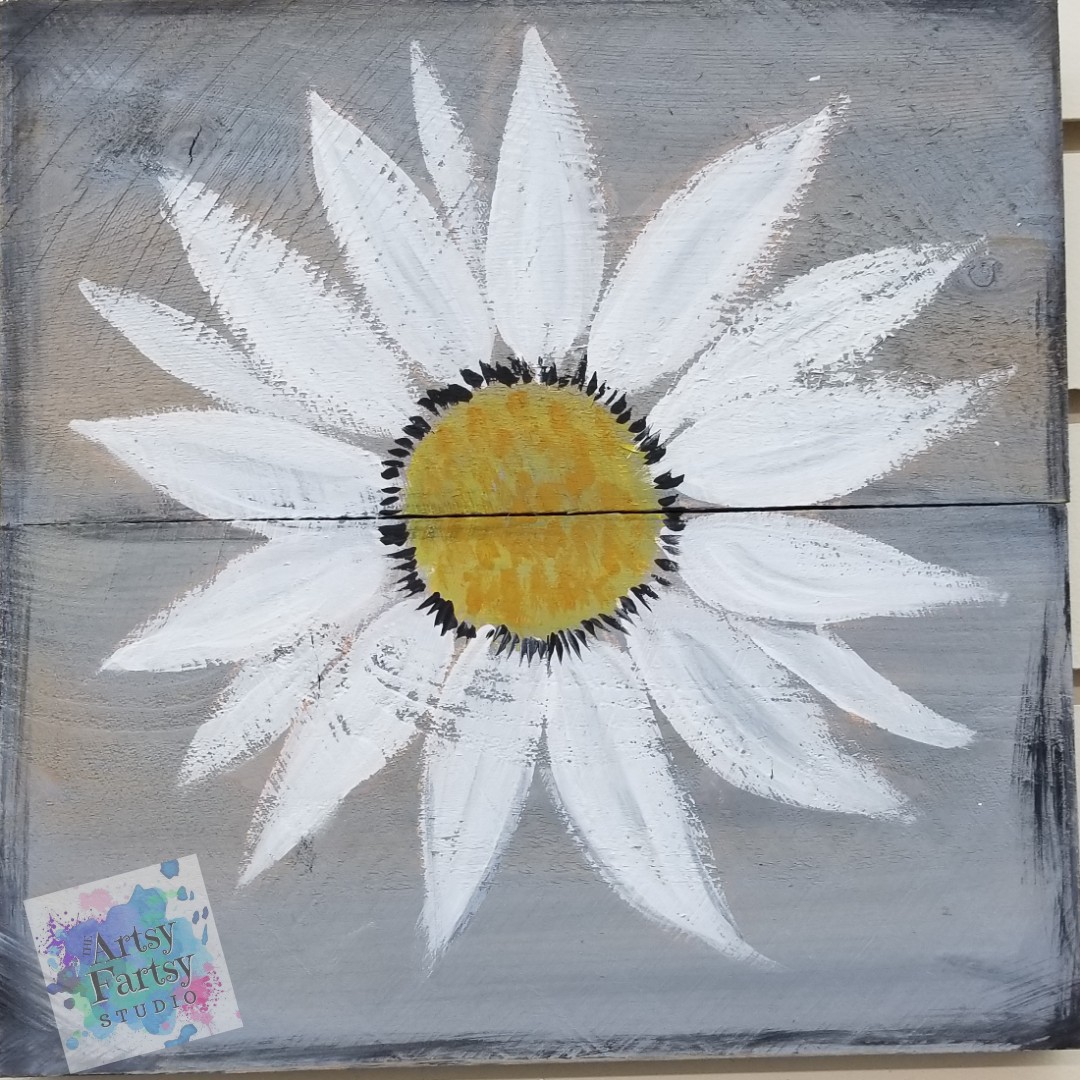Rustic Flower Wood Sign $25 – Yuma’s #1 Paint & Sip Studio