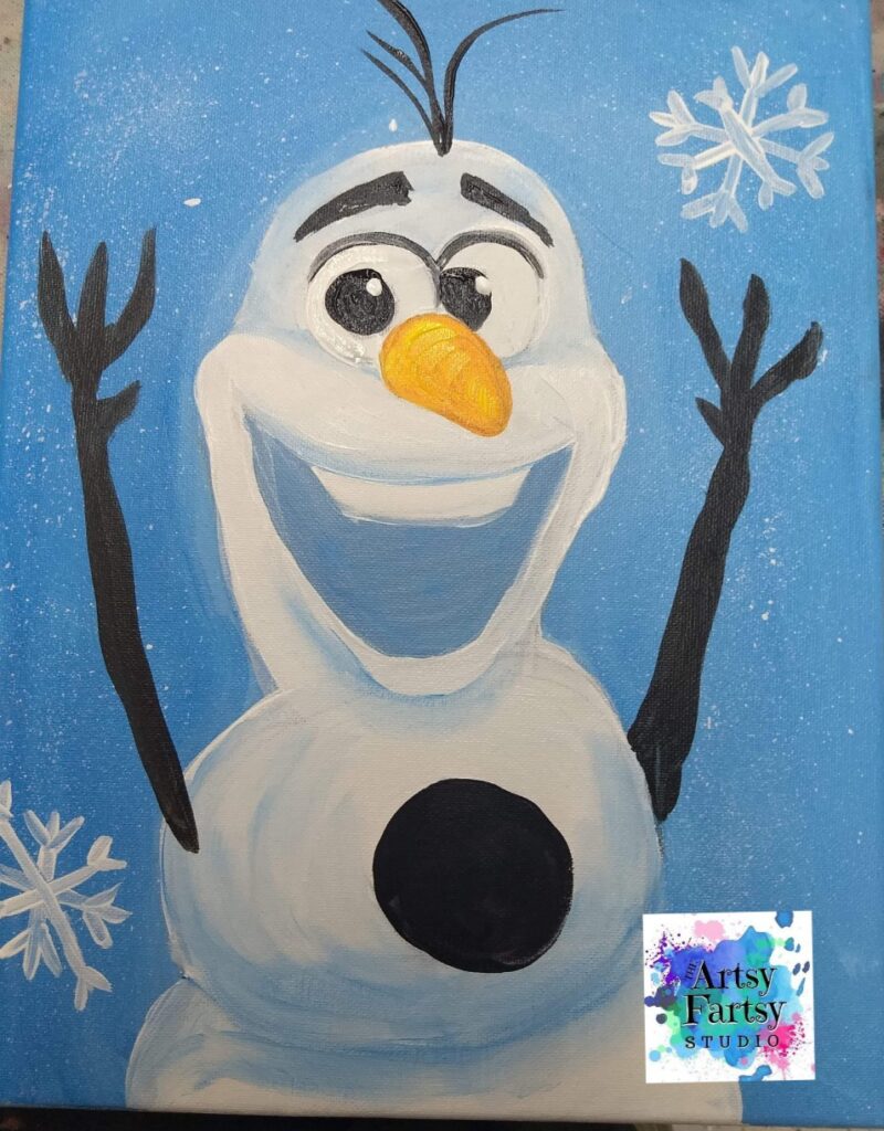 Mini Picassos – Snowman – Yuma’s #1 Paint & Sip Studio