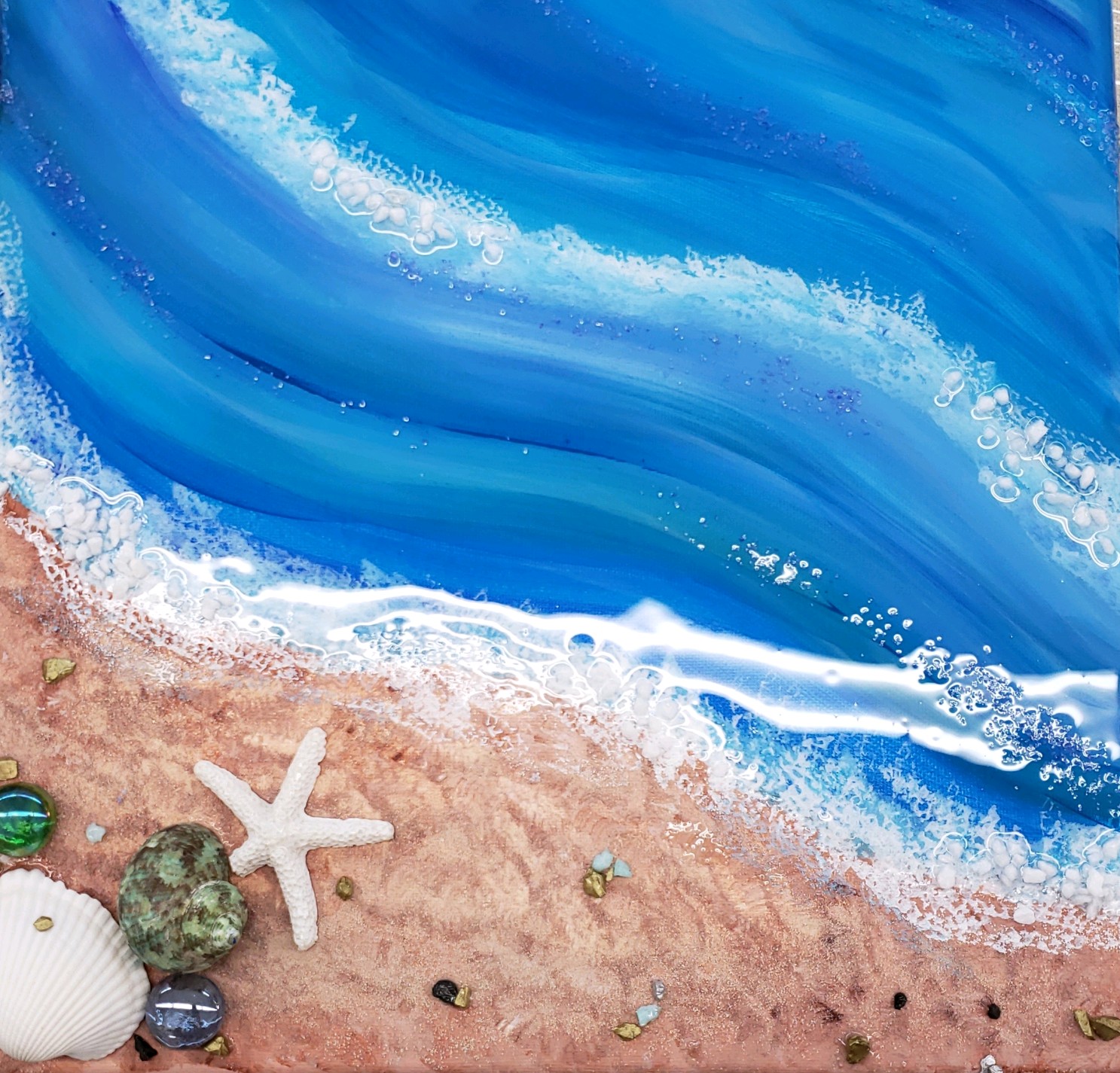 Resin Beach Wave Painting – Yuma’s #1 Paint & Sip Studio