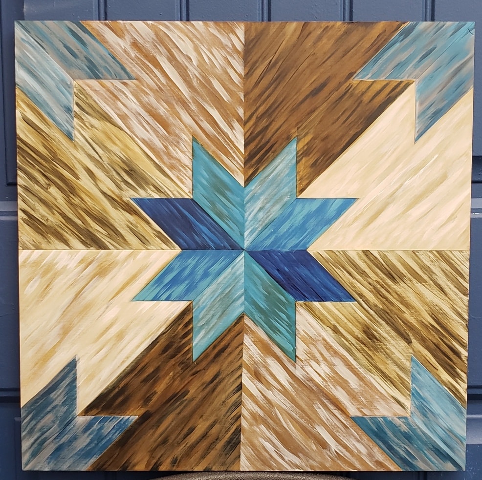 Geometric “Barn Quilt” 18×18 (In Studio or Online) – Yuma’s #1 Paint ...