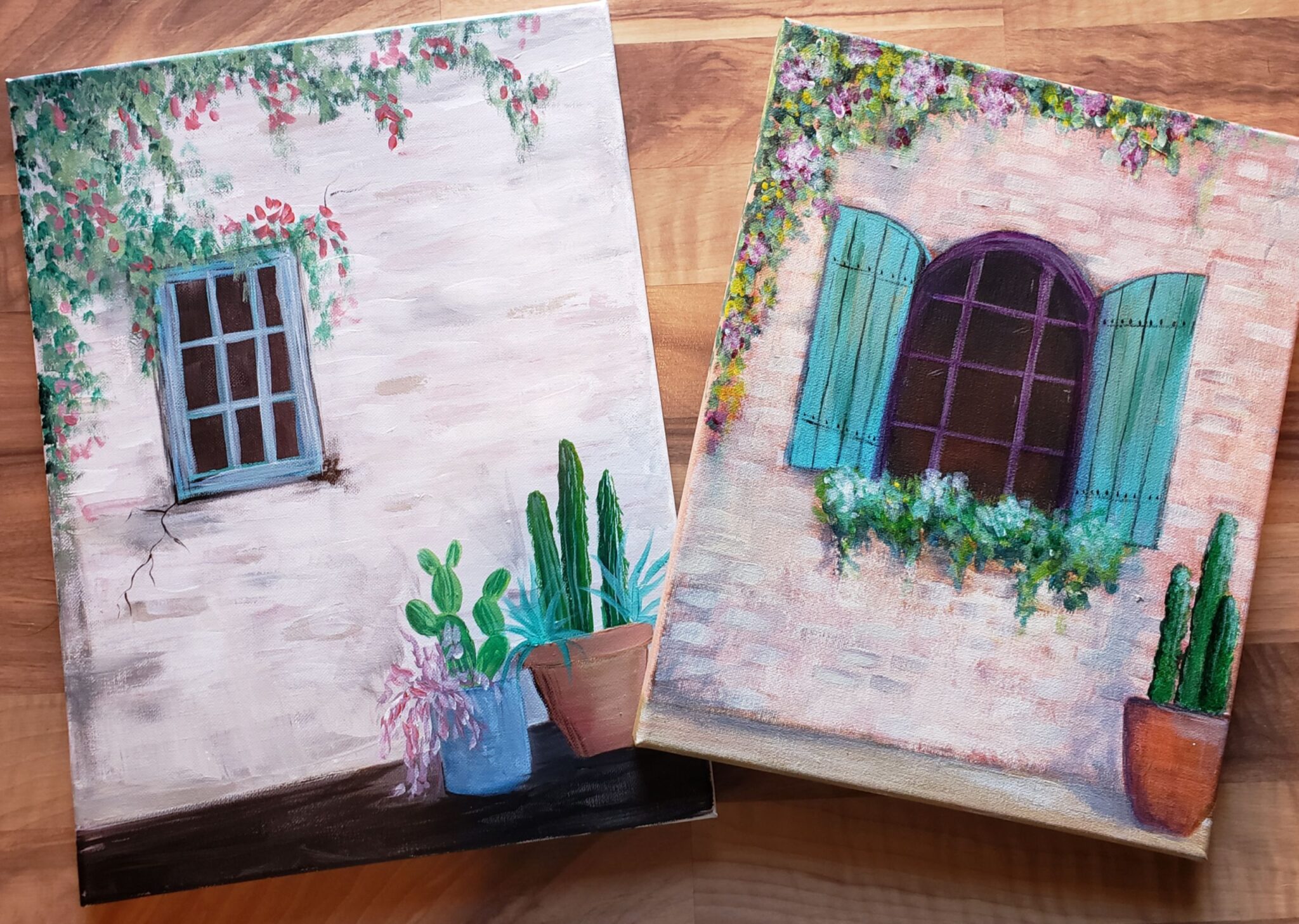 Rustic Window with Flowers – Yuma’s #1 Paint & Sip Studio