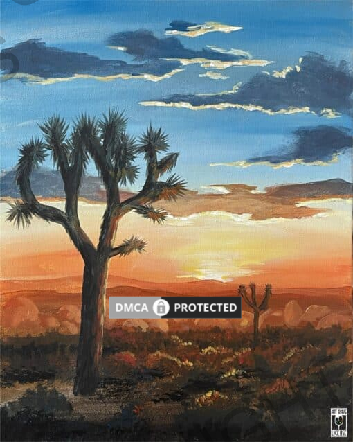 Sunset at Joshua Tree – Yuma’s #1 Paint & Sip Studio