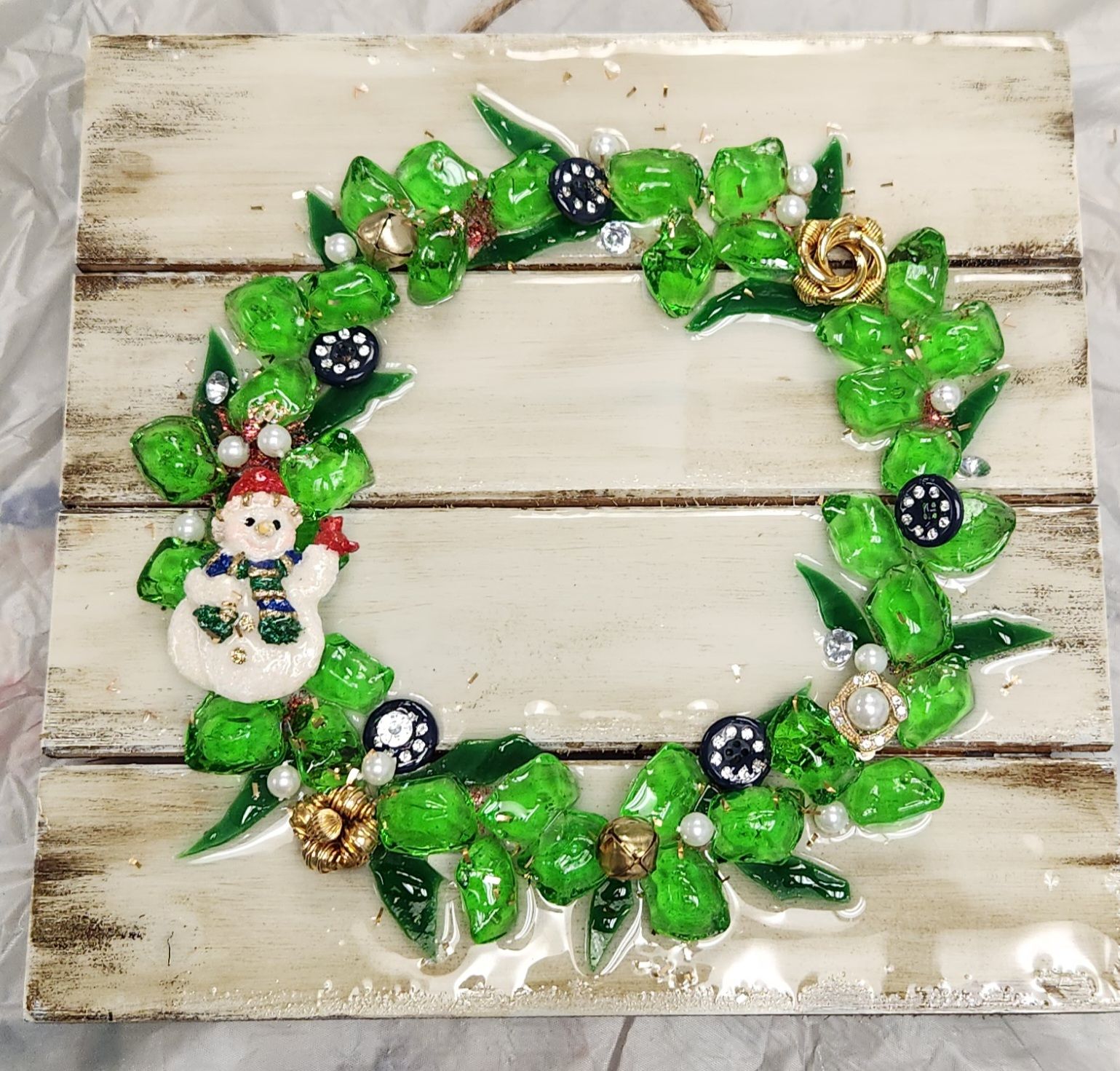 Resin & Gems Christmas Trees, Snowman or Wreath on Wood – Yuma’s #1 ...