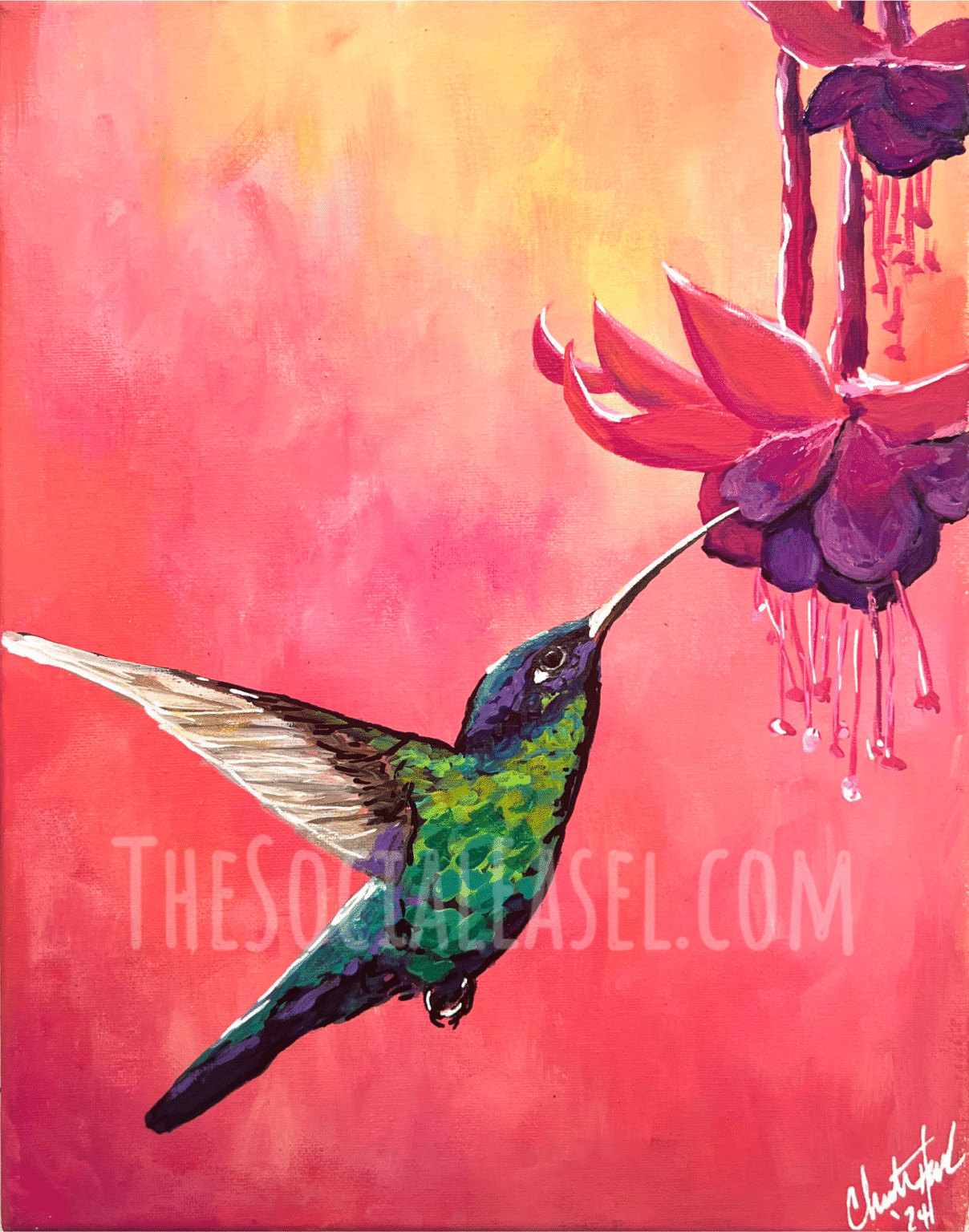 Hummingbird $35 – Yuma’s #1 Paint & Sip Studio